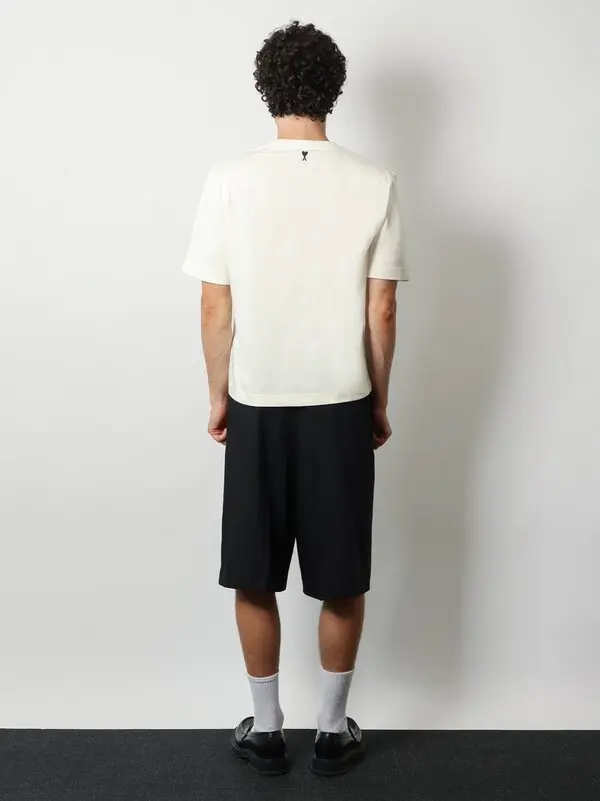 AMI Paris Cotton Tshirt With Frontal Print
