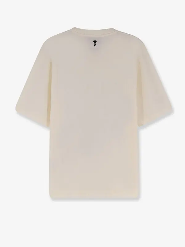 AMI Paris Cotton Tshirt With Frontal Print