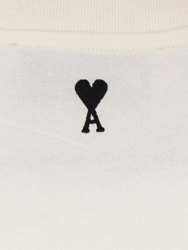 AMI Paris Cotton Tshirt With Frontal Print