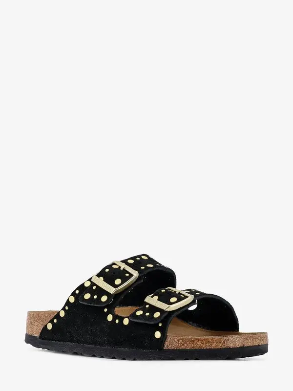 BIRKENSTOCK Arizona Rivet Suede Sandals - Black
