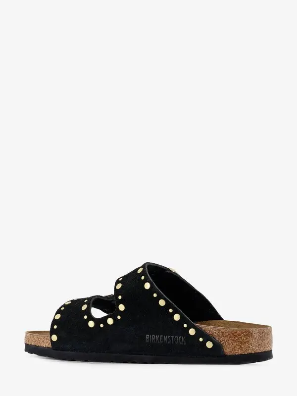 BIRKENSTOCK Arizona Rivet Suede Sandals - Black