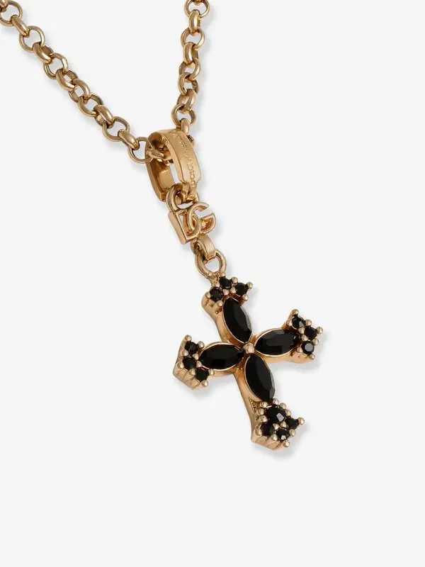 Dolce & Gabbana Metal Necklace With Rhinestone Charm