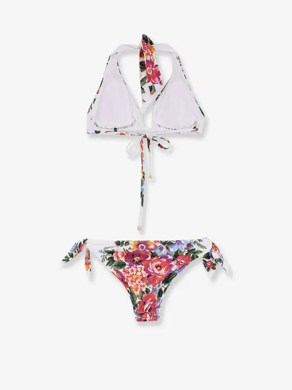 Dolce & Gabbana Nylon Floral Print Bikini