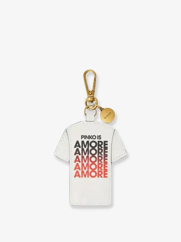 Pinko Is Amore Leather Keychain