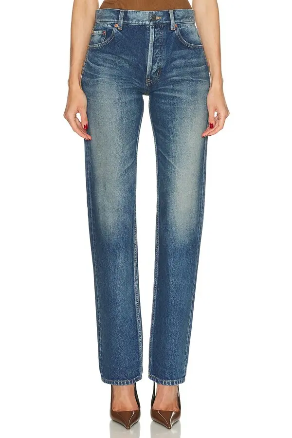 Saint Laurent Relaxed Straight Leg Denim