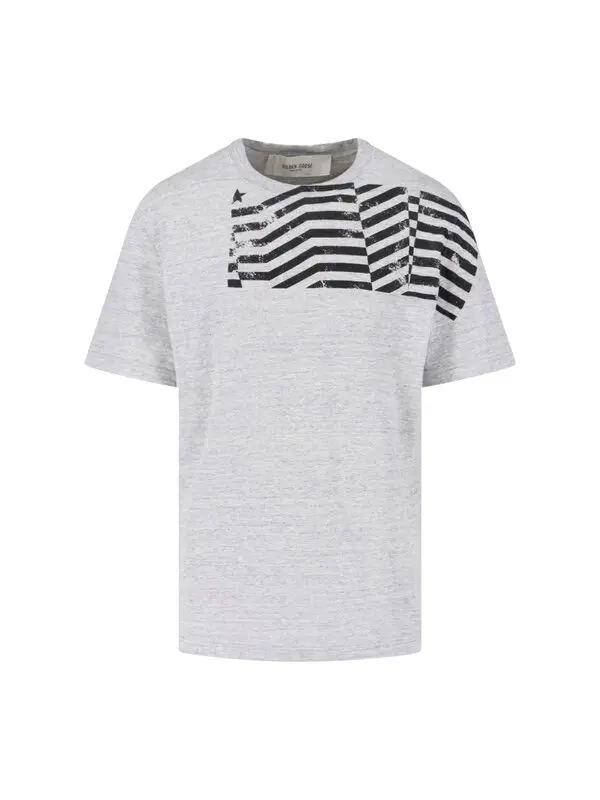GOLDEN GOOSE Flag Print' T-shirt
