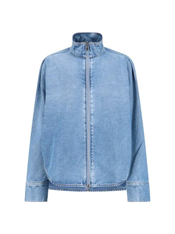 Alaïa Zip Denim Shirt - Light Blue
