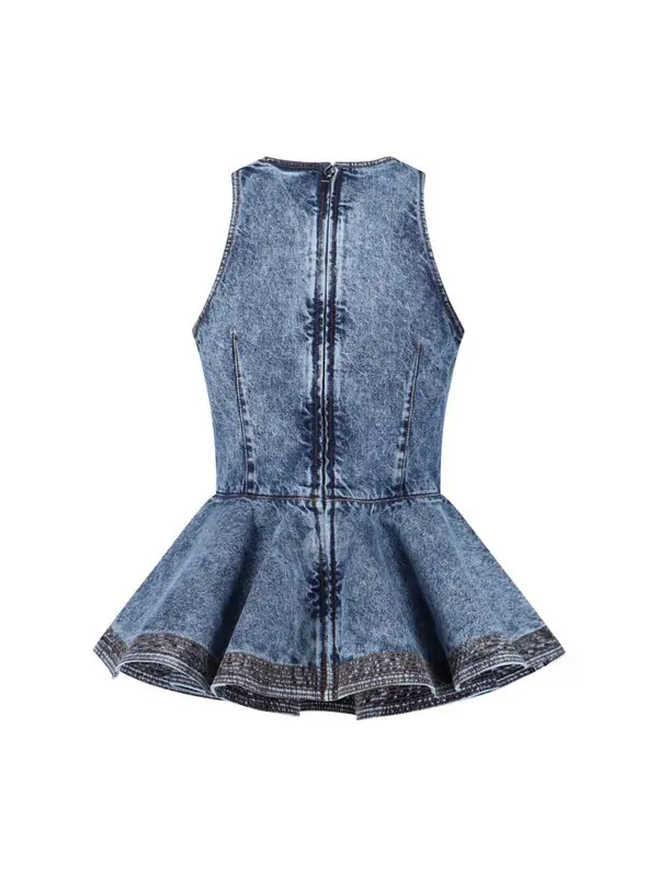 Alaïa Peplum Sleeveless Top