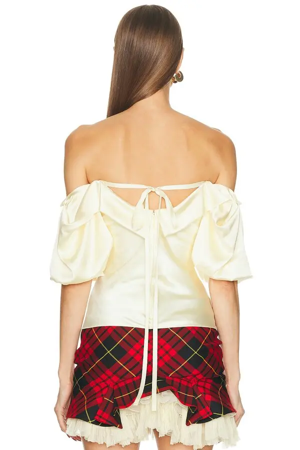 Alexander McQueen Draped Neck Satin Top