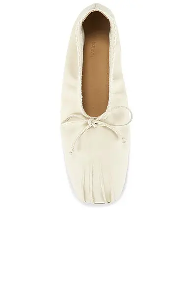 Magda Butrym Leather Ballet Flats With Bow Detailing