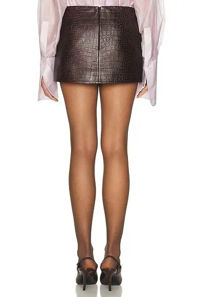 HELSA Leather Micro Mini Skirt