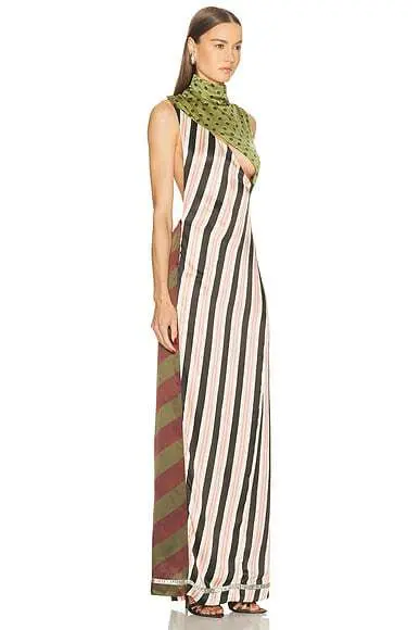 JEAN PAUL GAULTIER Patchwork Long Sleeveless Dress