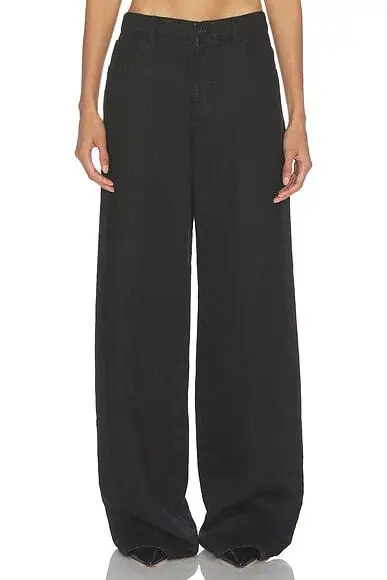 THE ROW Eglitta Wide Leg Linen Denim