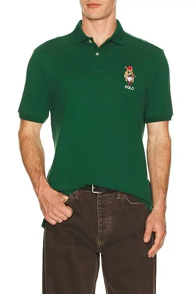 Polo Ralph Lauren Short Sleeve Basic Mesh Society Bear Polo - New Forest