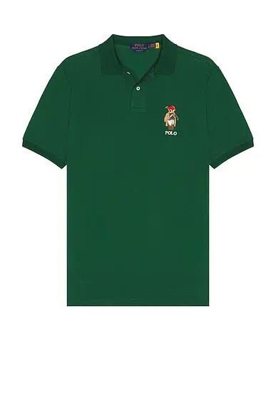 Polo Ralph Lauren Short Sleeve Basic Mesh Society Bear Polo - New Forest