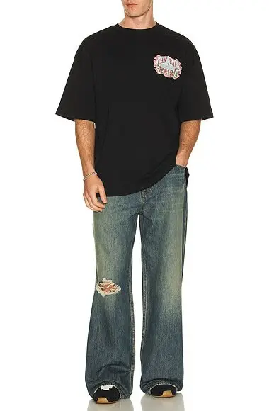 Amiri Chateau Sketch Oversized Tee - Black