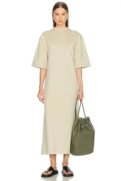 Wardrobe.NYC Ribbed Neck Mini T-shirt Dress