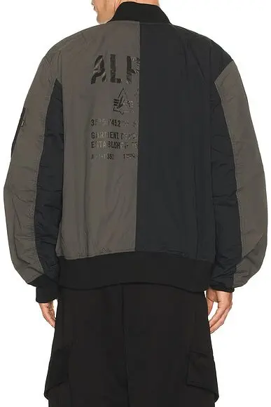 Alpha Industries L-2b Relaxed Patchwork Flight Jacket - Black