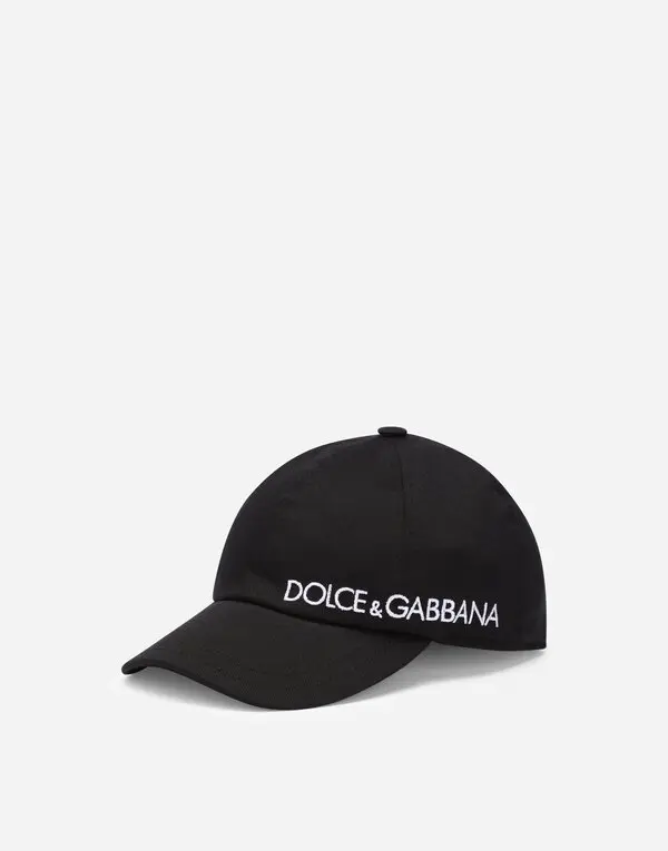 Dolce & Gabbana Baseball Cap With Logo Embroidery - Black