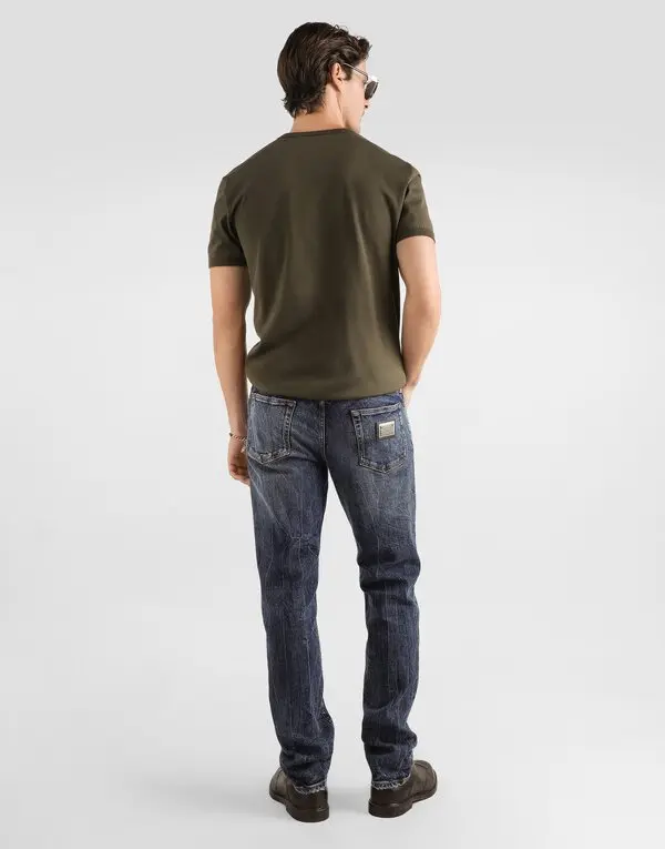 Dolce & Gabbana Slim Fit Denim Trousers - Multicolor