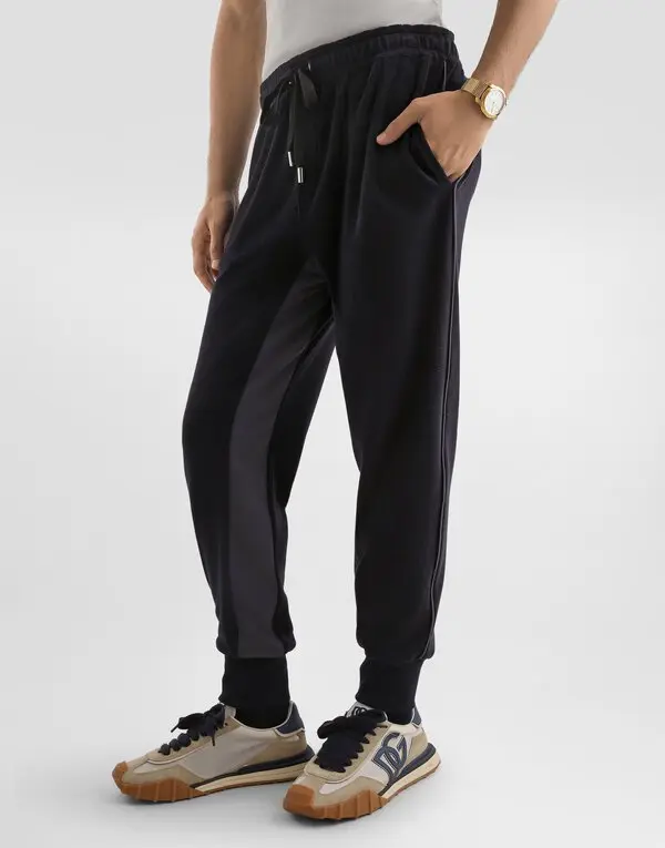 Dolce & Gabbana Cotton Terry Trousers - Blue