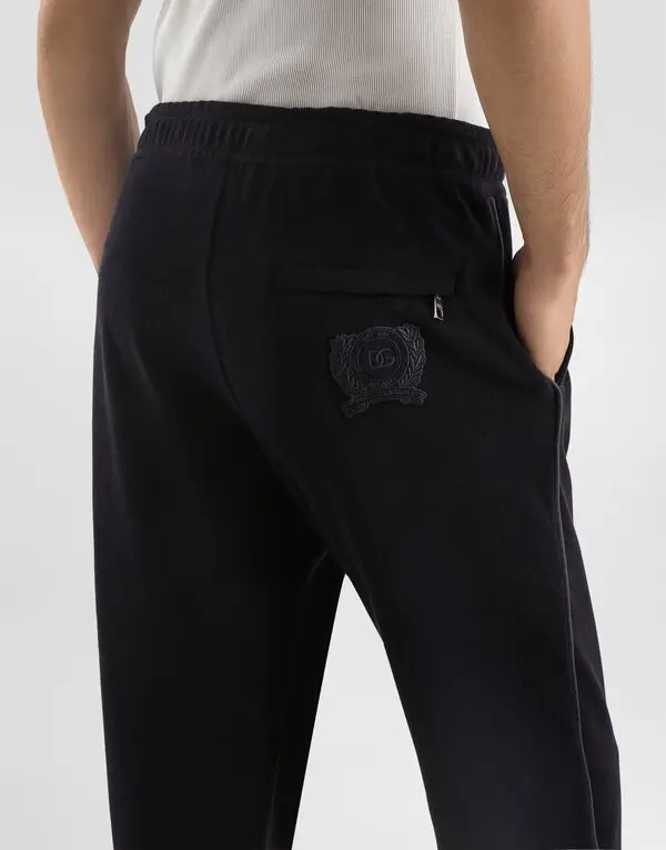 Dolce & Gabbana Cotton Terry Trousers - Blue