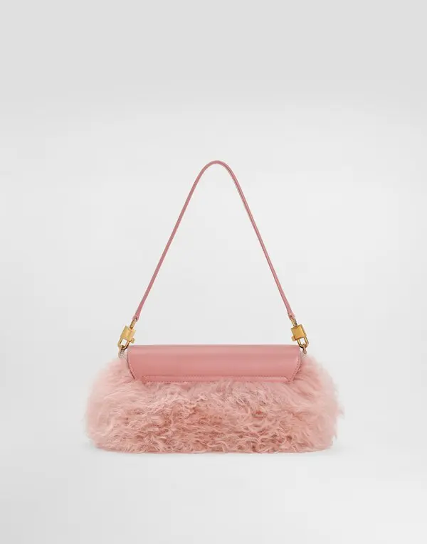 Dolce & Gabbana Marlene Shearling And Calfskin Shoulder Bag - Multicolor