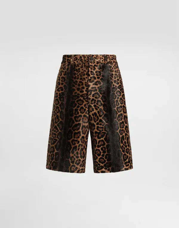 Dolce & Gabbana Leopard-print Calfskin Trousers - Multicolor