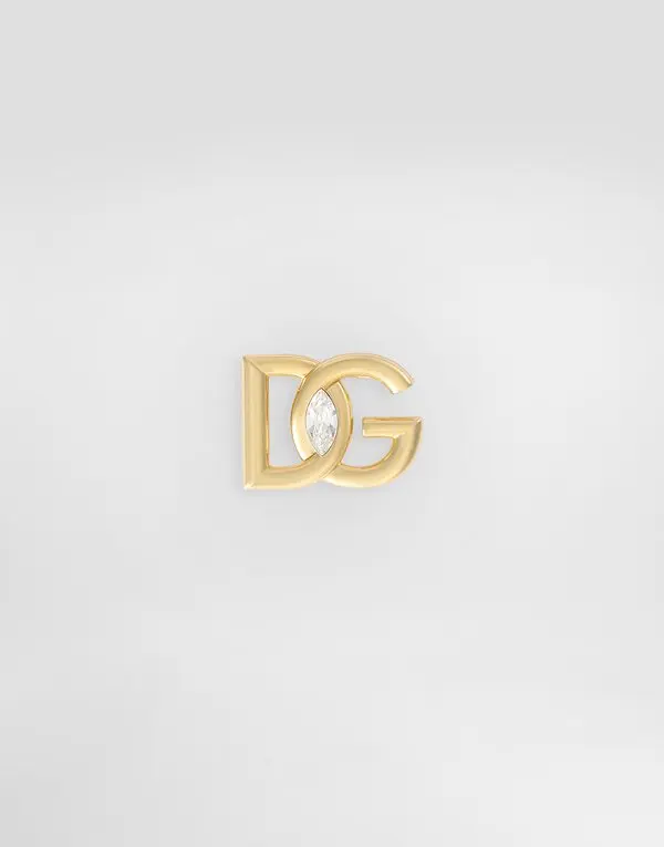 Dolce & Gabbana Rhinestone Logo Pin - Gold