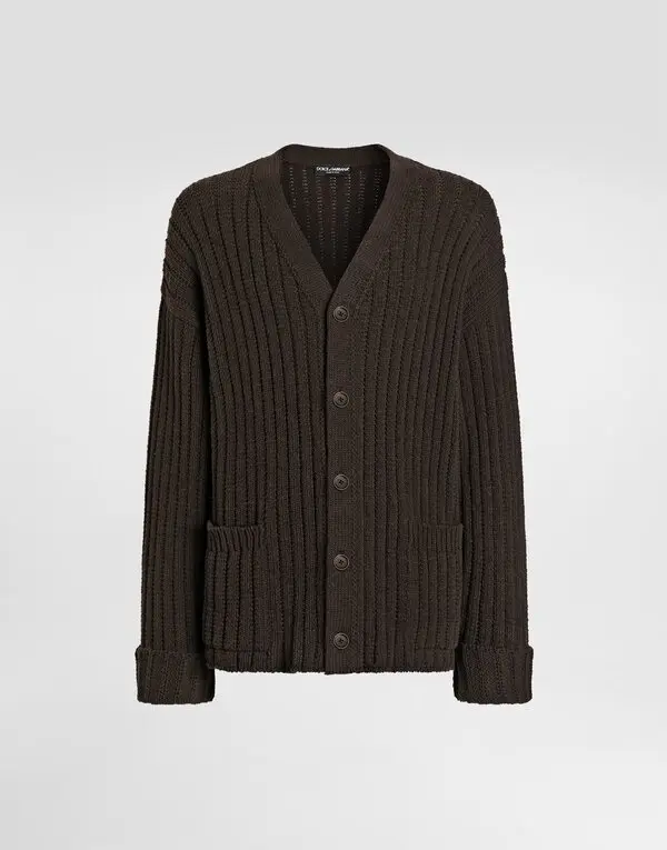 Dolce & Gabbana Cotton-blend Cardigan - Brown