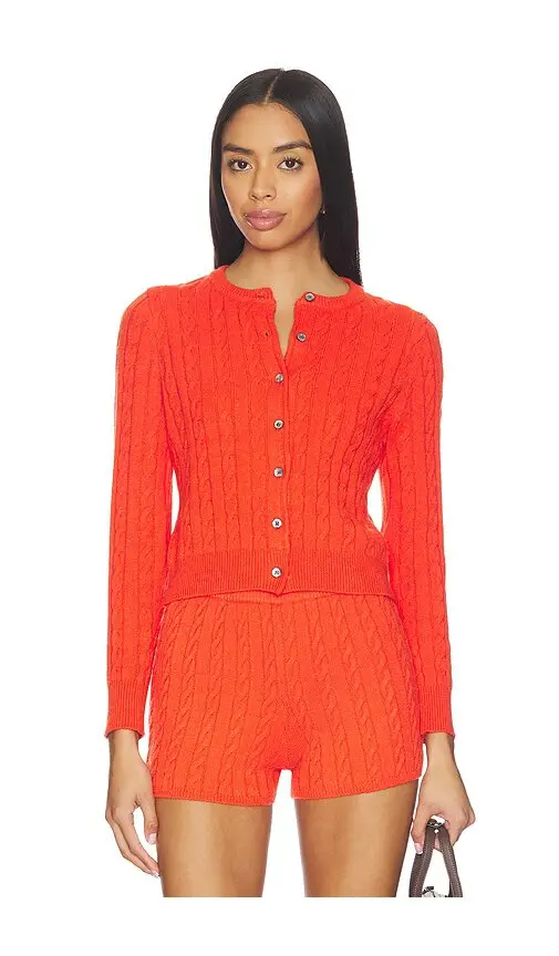 Callahan Valerie Cardigan In Orange - Poppy