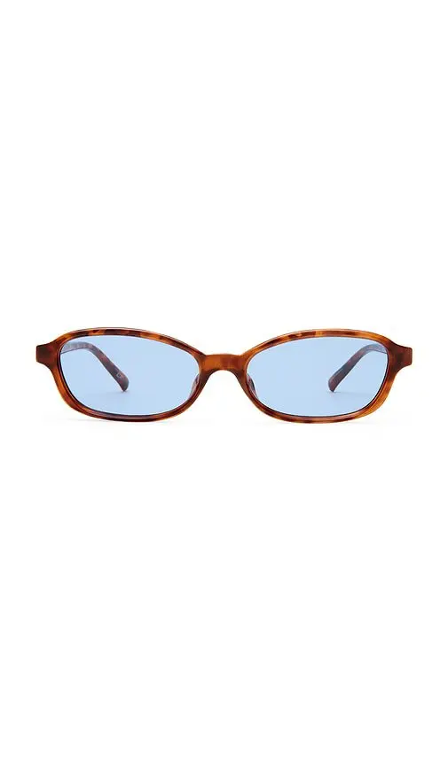 Le Specs Honey Pot Sunglasses - Amber Tort & Dusty Blue Tint