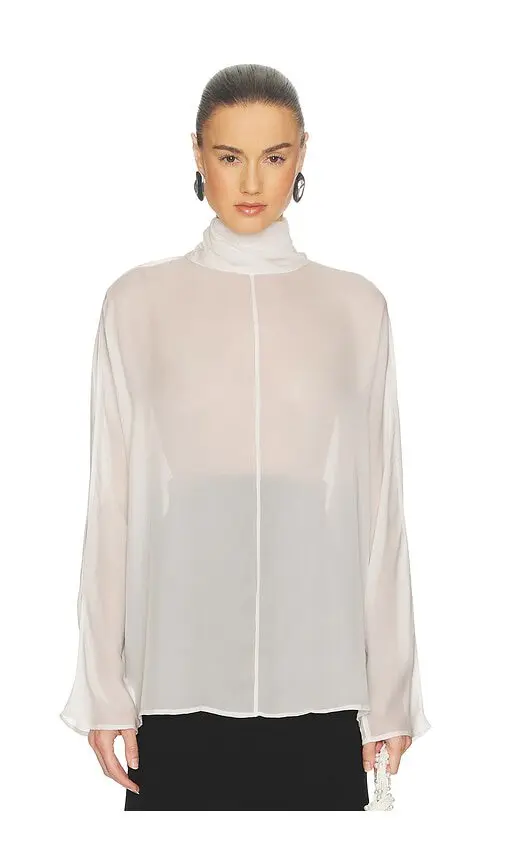 HELSA Dolman Popover Top In Cupro