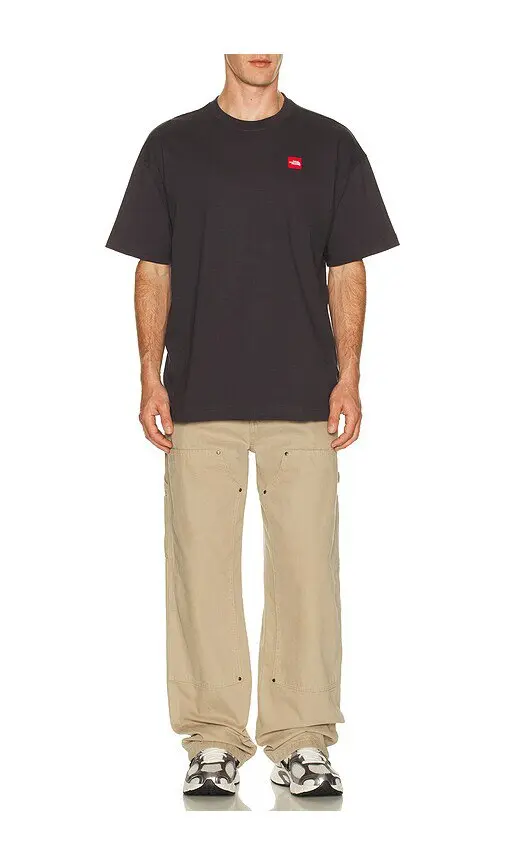 The North Face Red Box Short Sleeve Tee In Black