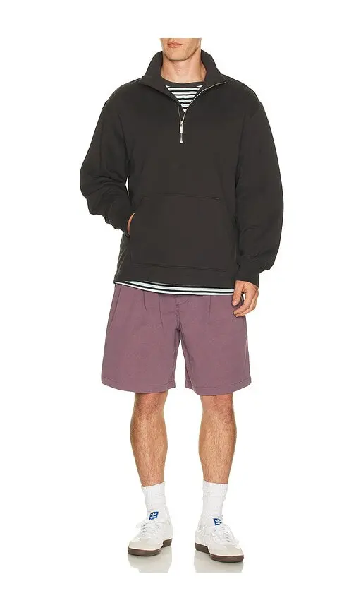 KAPPY DESIGN Two Tuck Wide Half Shorts
