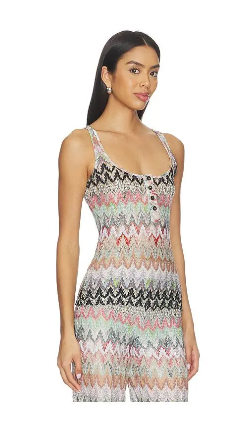 Missoni Tank Top In Pink,blue