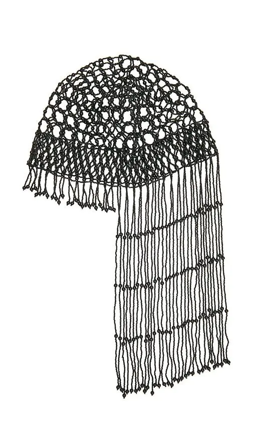 LOVERS AND FRIENDS Liza Beaded Hat - Black