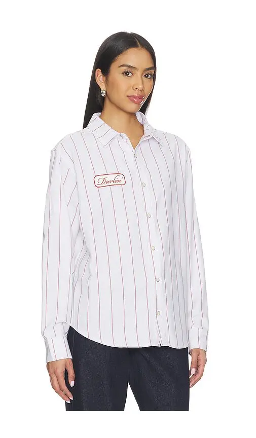 DARLIN Mechanic Button Down Shirt In White