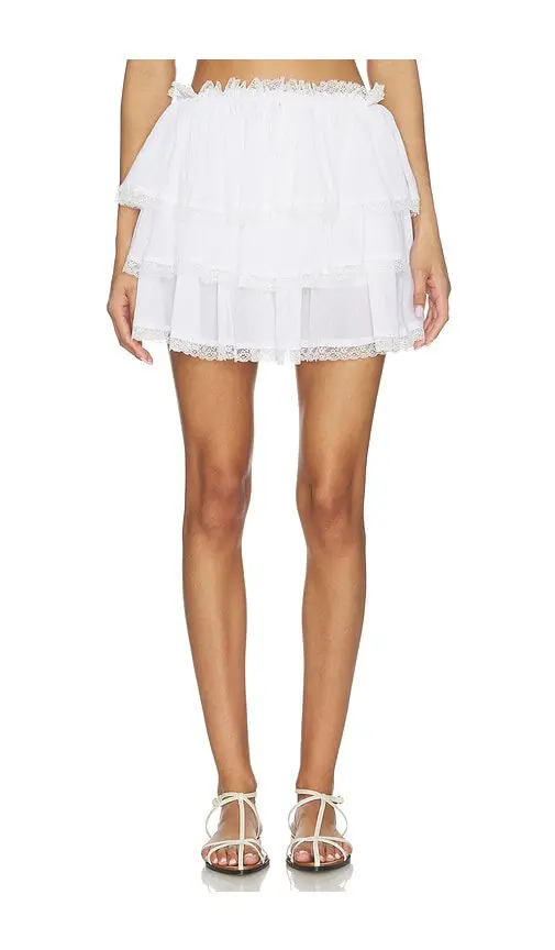 Astr The Label Genever Skirt - White