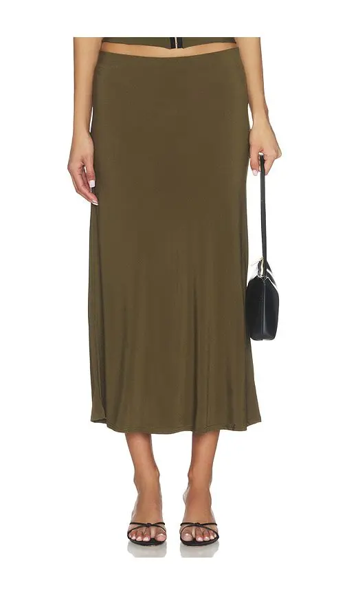 BELLA VENICE Jessie Slip Skirt - Olive