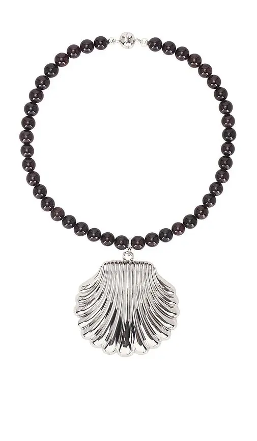 JULIETTA Holbox Beaded Necklace - Silver & Wine