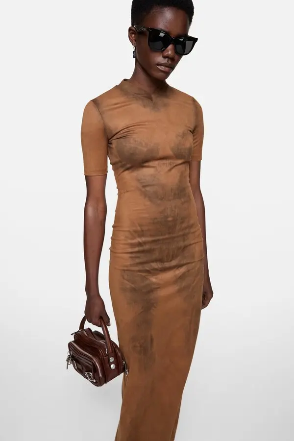 Acne Studios Trompe-l’œil Suede Dress