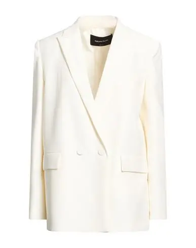 Fabiana Filippi Single-breasted Blazer In Virgin Wool And Silk - Off White