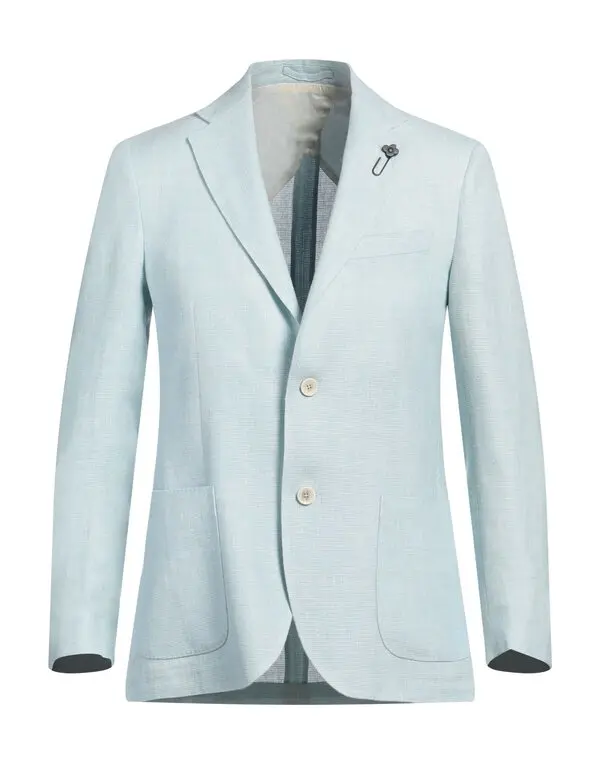 LARDINI Blazer Sky Size Linen, Wool