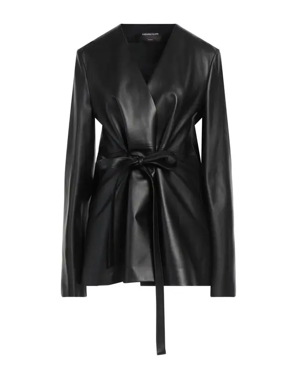 Fabiana Filippi Belted Leather Jacket
