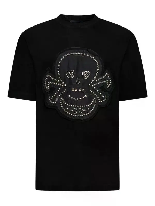 John Richmond Maxi Decoro Skull Skull-embellished T-shirt - Black
