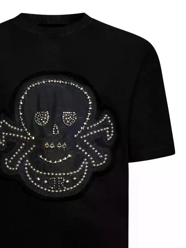 John Richmond Maxi Decoro Skull Skull-embellished T-shirt - Black