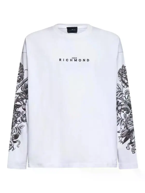 John Richmond Floral-print Long-sleeve T-shirt