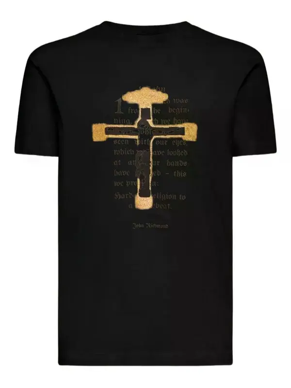 John Richmond Cross-graphic T-shirt