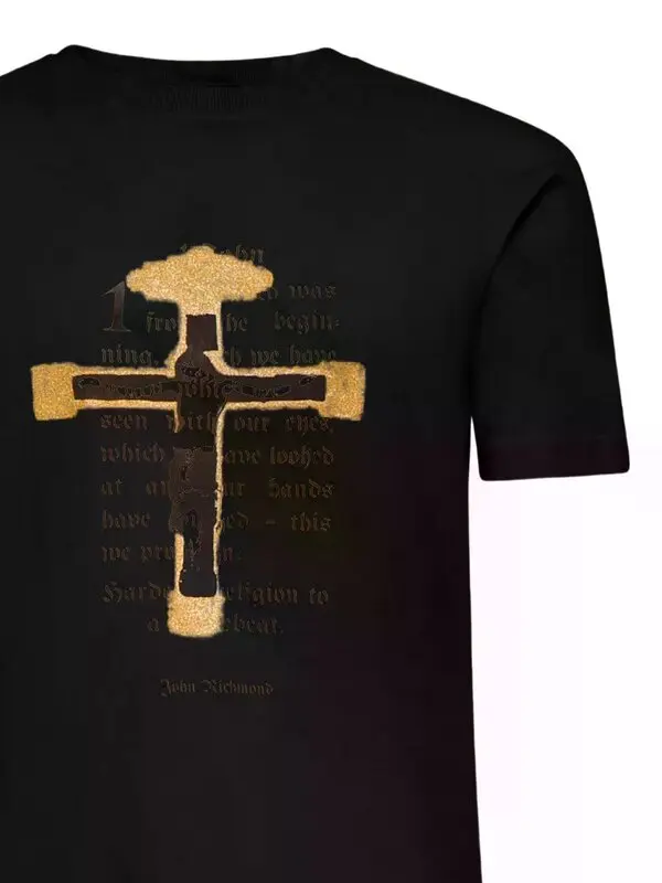 John Richmond Cross-graphic T-shirt